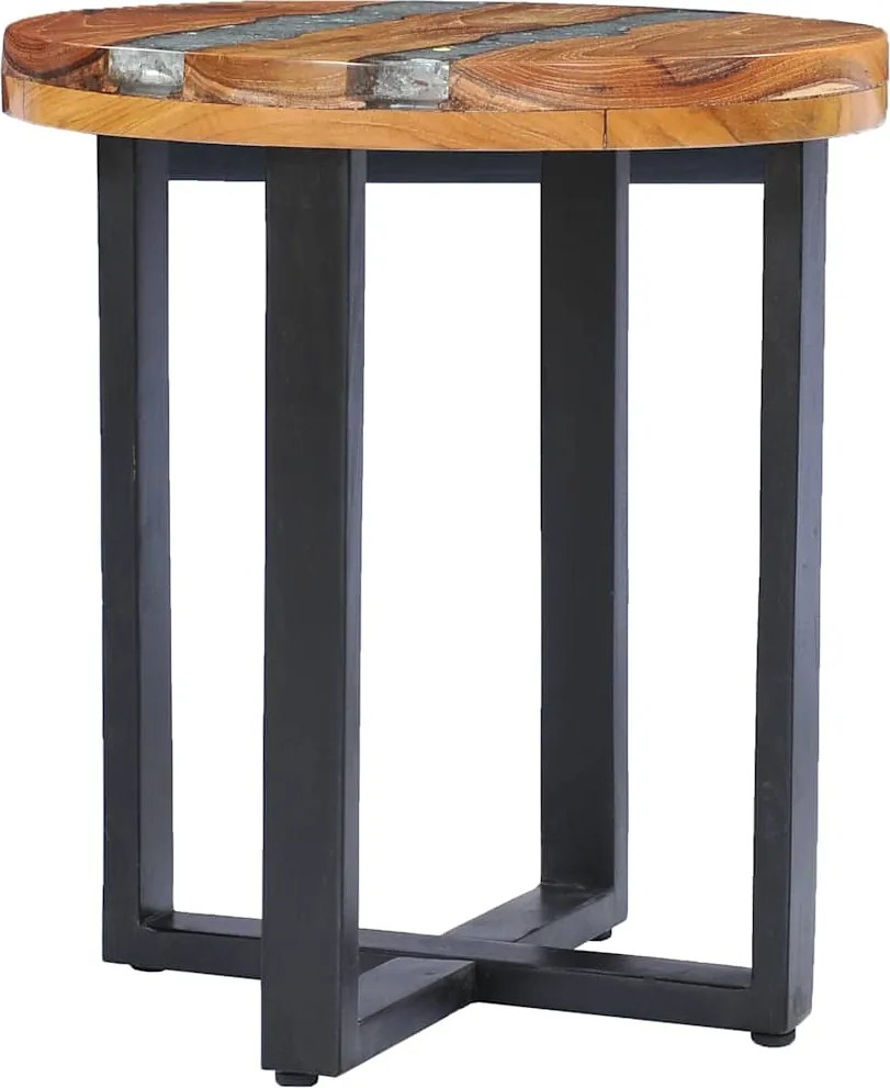 Konferenční stolek 40 x 45 cm masivní teak a polyresin 281652
