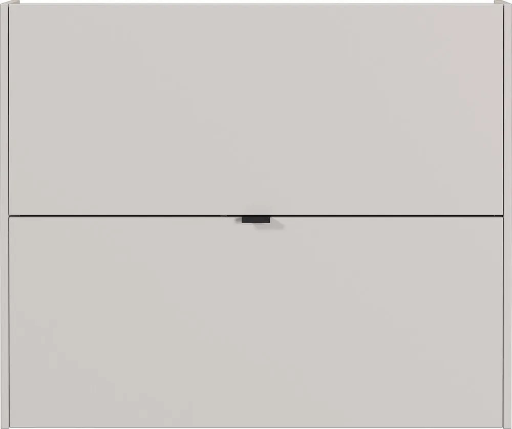 Krémový výklopný/závěsný botník v dekoru dubu 100x83x18 cm Ameca – Germania