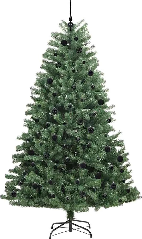 Umělý Skládací Vánoční Strom Zelená 240 cm PVC a kov 3395506