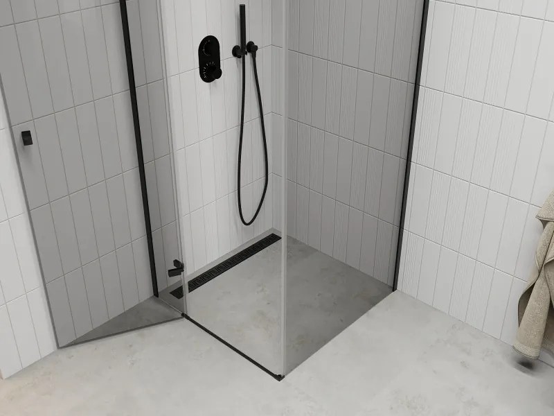 Mexen Roma sprchový kout 90x90cm, 6mm sklo, černý profil-čiré sklo, 854-090-090-70-00