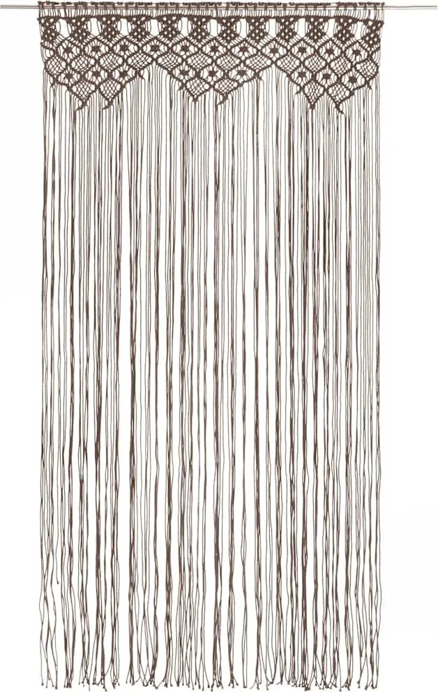 Macramé závěs taupe 140 x 240 cm bavlna 323983