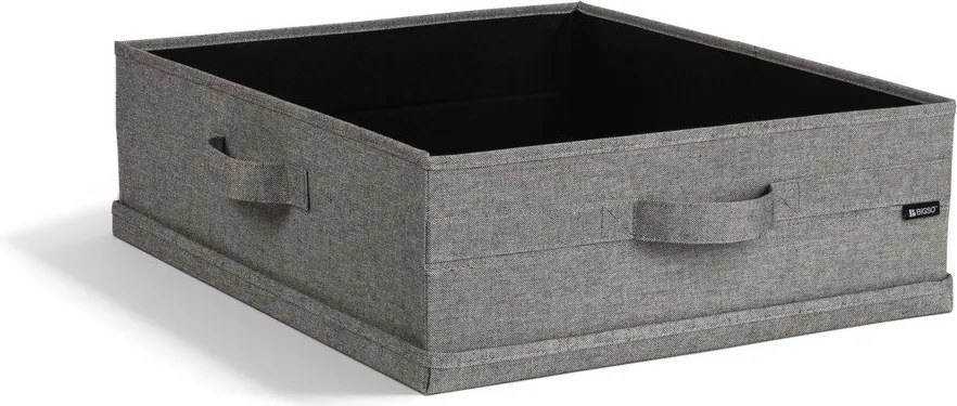 Šedý látkový úložný box s víkem 46x56x16 cm Soft Storage Low – Bigso