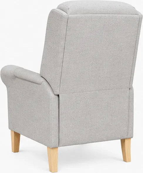 relaxační křeslo, odpočinkové, ušák, dřevo/textil, 101x95x75 cm, přírodní/šedá oblačná, Dekorino KR20260043