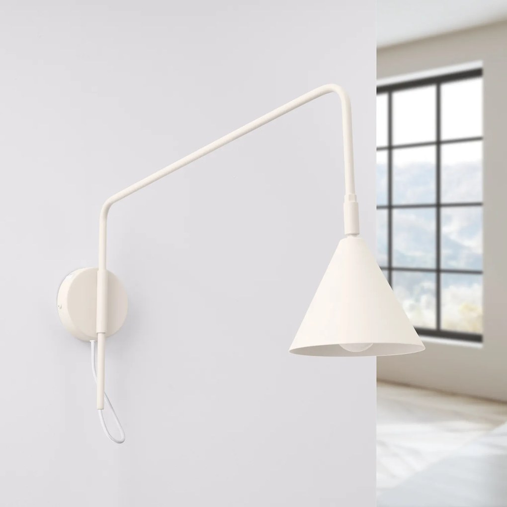 Sollux Lighting Nástěnné svítidlo NOX 1 béžové s vypínačem