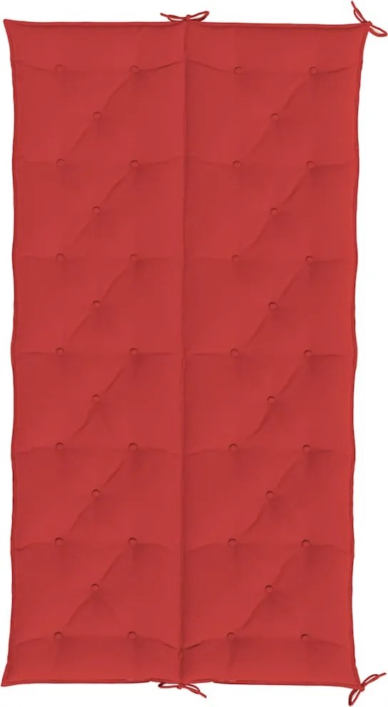 Poduška na zahradní lavici červená 200 x (50+50) x 7 cm oxford 315046