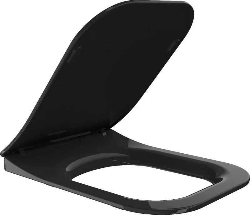 Mexen Teo, slim WC deska s pomalým dopadem, duroplast, černá lesklá, 39851085
