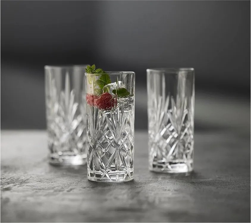 Křišťálové sklenice v sadě 6 ks na koktejly 360 ml Melodia – Lyngby Glas
