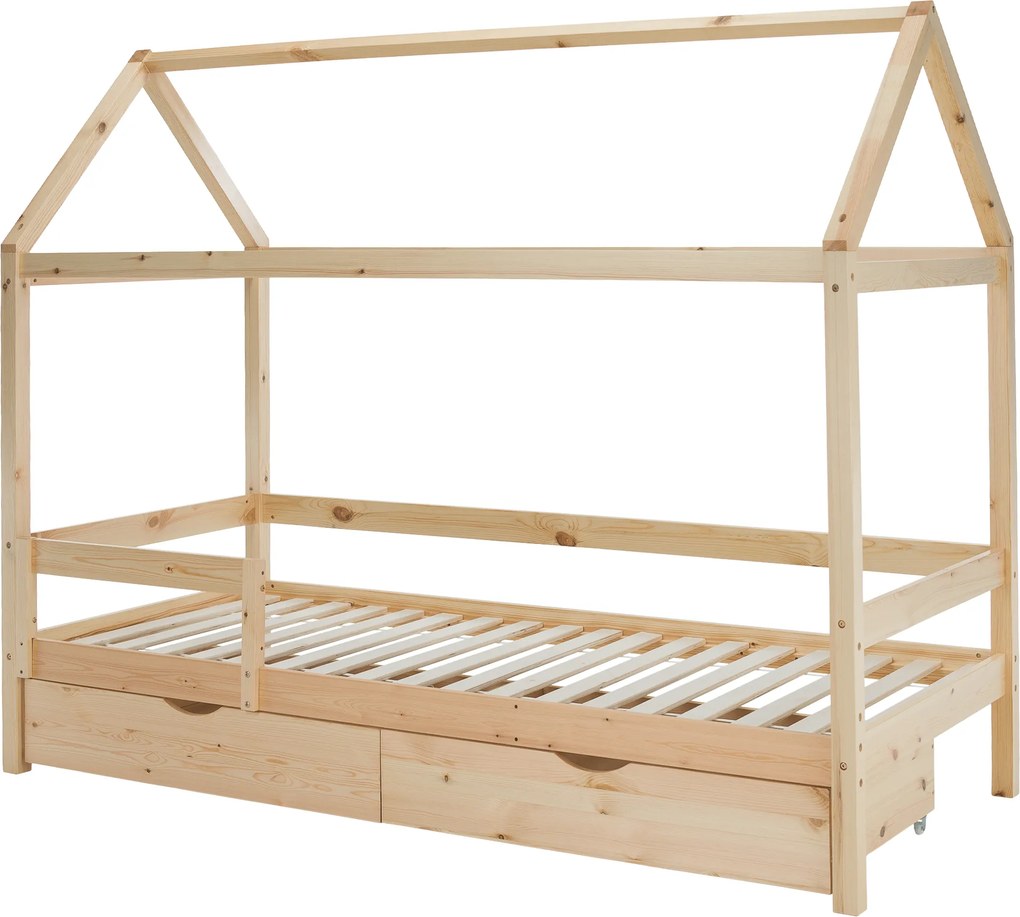 Montessori postel, 90x200, přírodní, masiv, NOEMA