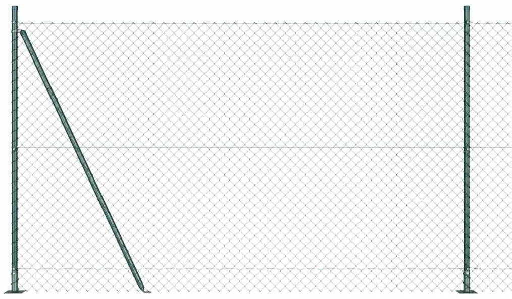Zábradlí s betonovým základem 10 x 1,4 m Ocel potažená PVC 3351231