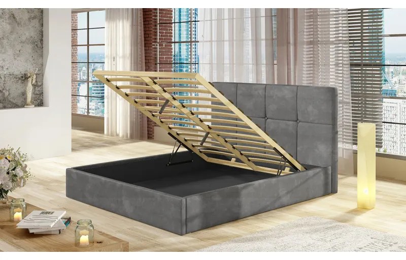 Čalouněná postel s úložným prostorem Atenso Duo, Barva: Malmo 90, Rozměr postele: 180x200