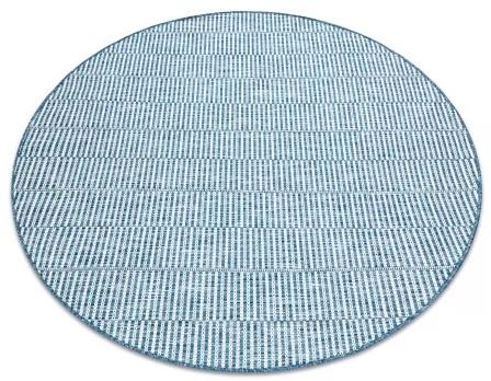 Kulatý koberec SISAL LOFT 21198 modrý / stříbrný / slonová kost Rozměr: průměr 120 cm
