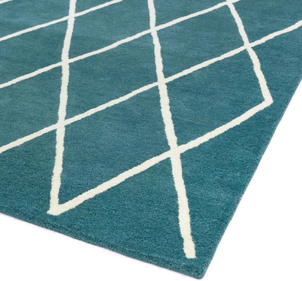 Modrý  koberec Swans Diamond Teal Rozměry: 160x230 cm