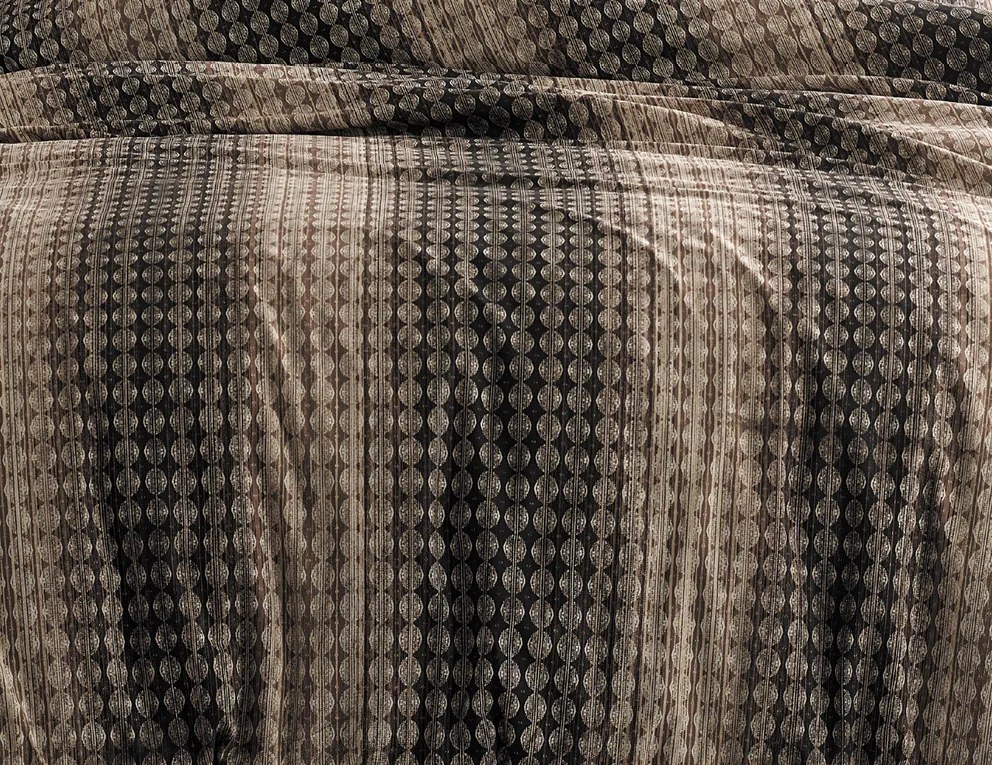 Bavlněné povlečení Oberon Hnědé Velikost: 220x200 + 2x 70x90 cm