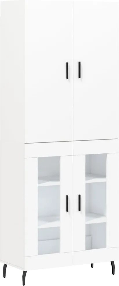 Skříň highboard bílá 69,5 x 34 x 180 cm kompozitní dřevo 3195747