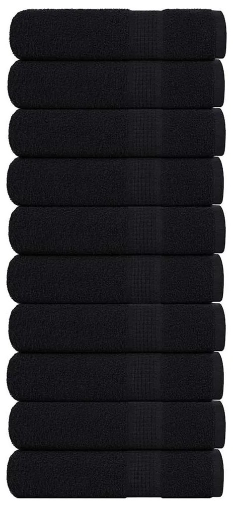 Ručníky FROGN 10 ks černé 50x100 cm 360 g/m² 136952