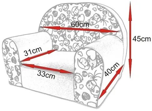 Dětské křesílko PUNTÍKY - šedá
