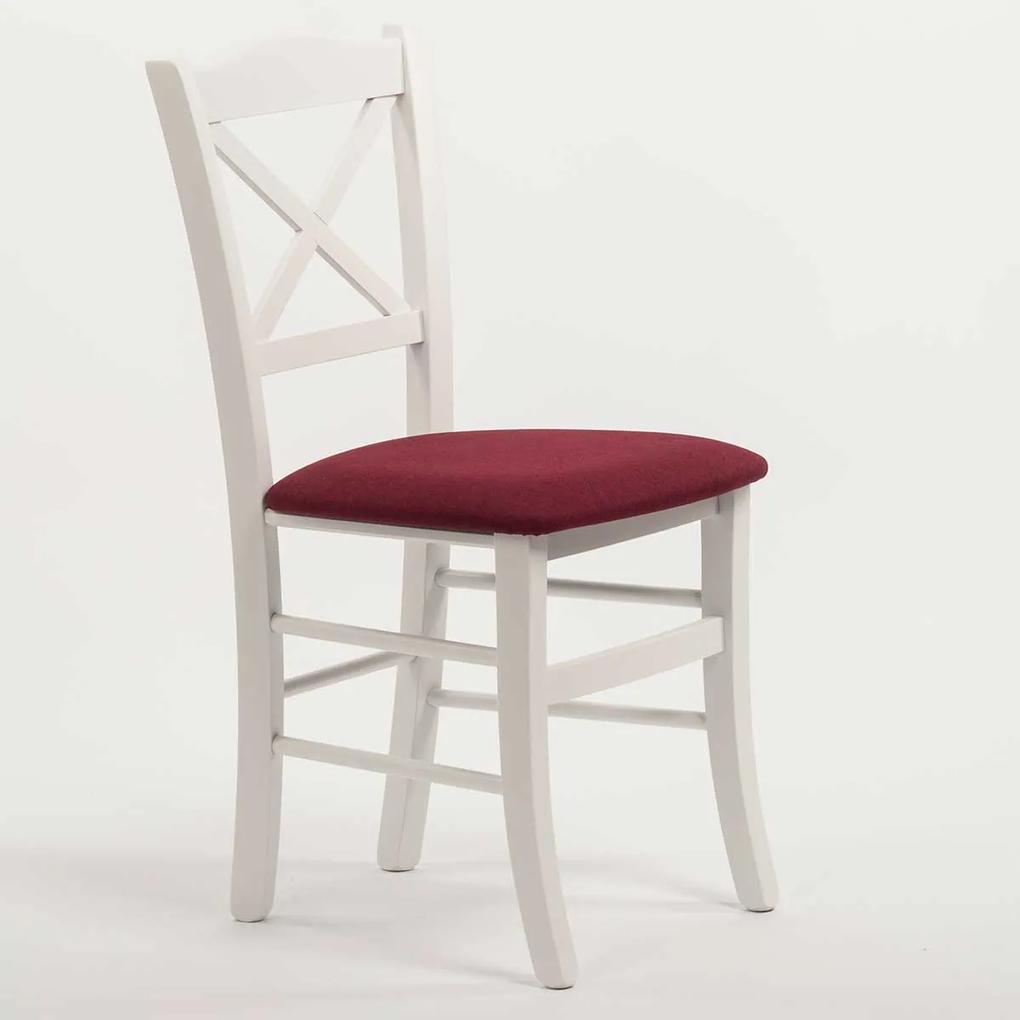 Stima Židle CLAYTON s čalouněným sedákem Odstín: Bílá, Látky: LUX camel 2