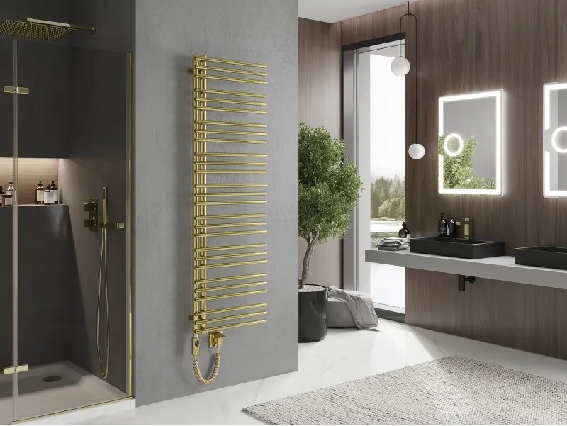 Mexen Neptun, elektrické topné těleso 1600 x 500 mm, 600 W, zlatá lesklá, W101-1600-500-2600-50