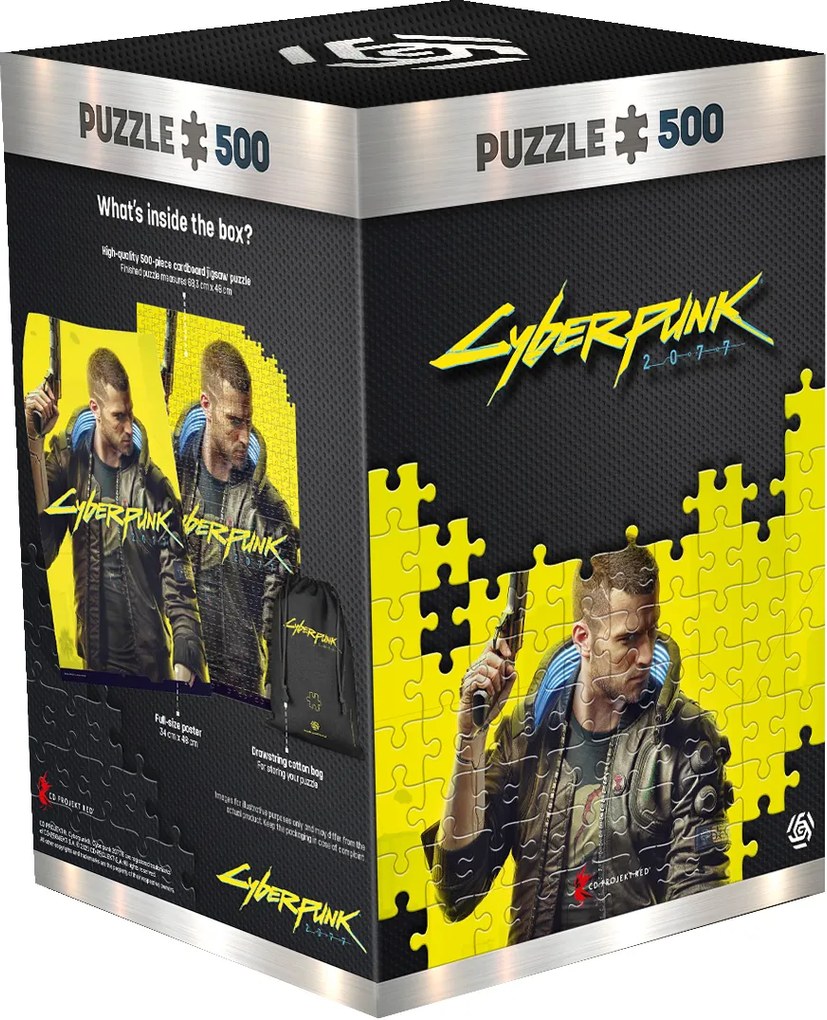 Good loot puzzle cyberpunk 2077 - keyart male v (muž) 500 dílků