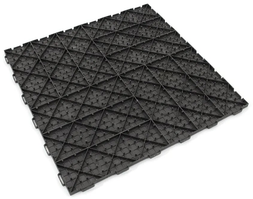 Plastová dlažba Linea Marte 56,3 x 56,3 x 1,3 cm, tmavě hnědá
