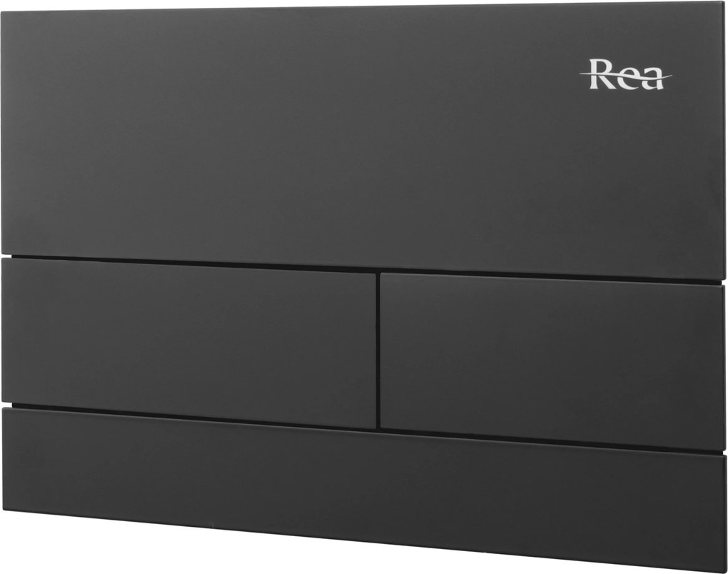 Rea Rea, Podomítkový WC systém K011A-Q + tlačítka T Black, KPL-E0056