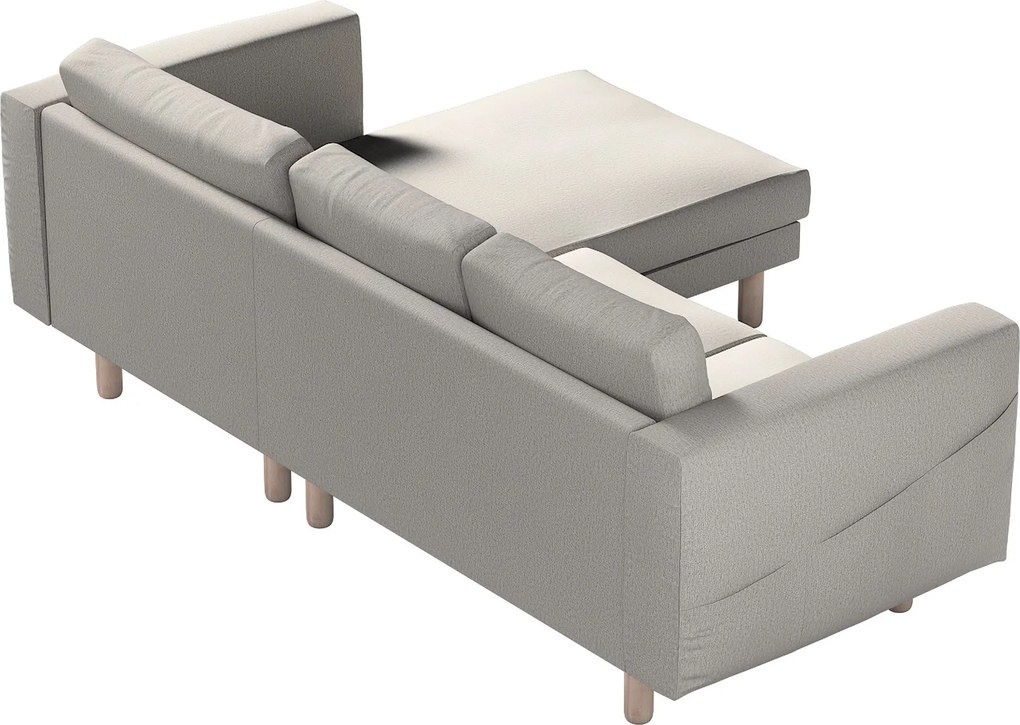 Potah na pohovku IKEA Norsborg 3-místná se šezlongem barva šedá látka pletený vzor