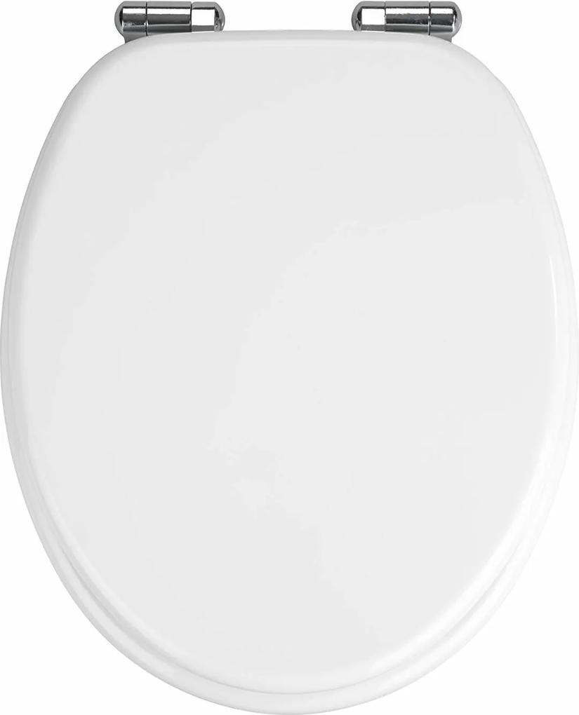 Klasické bílé záchodové prkénko z MDF s tichým zavíráním, WENKO