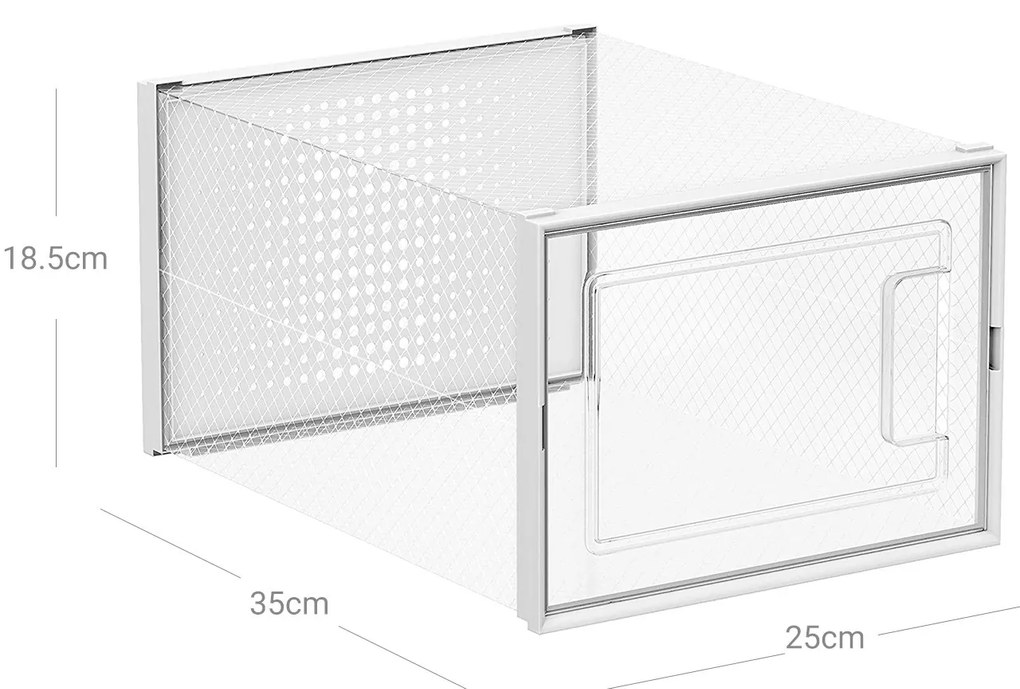 SONGMICS Úložné boxy stohovatelné transparentní 18 ks