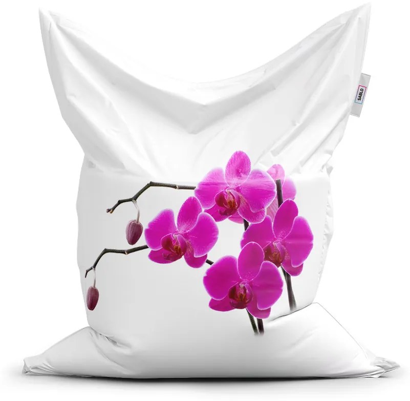 Sablio Sedací vak Classic Fialové orchideje - 200x140 cm