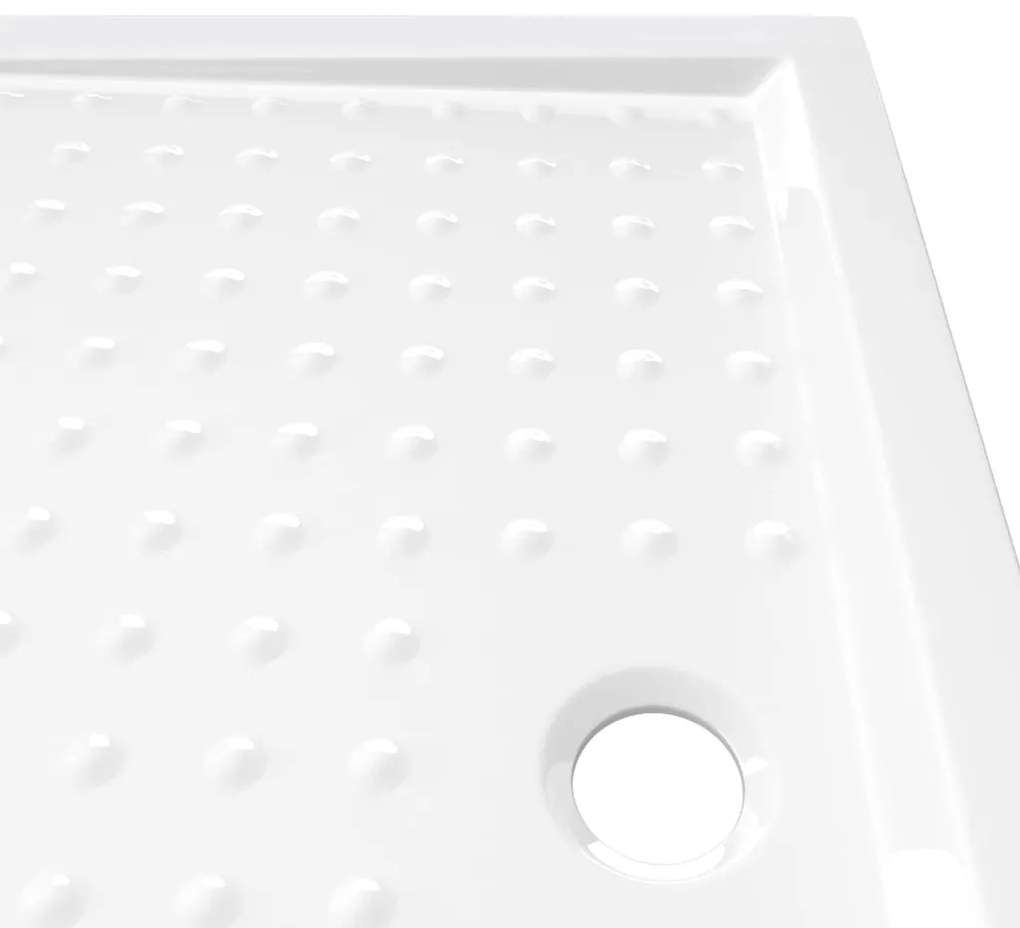 Sprchová vanička s puntíky - bílá - ABS | 70 x 100 x 4 cm