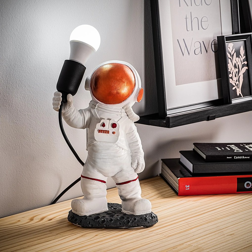 Stolní lampa Astronaut bronzová/bílá