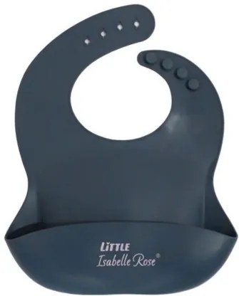 Silikonový dětský bryndák – tmavě modrý, Little Isabelle Rose
