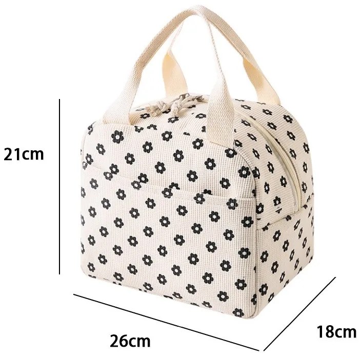 Flamenco Mystique Termotaška na jídlo LUNCH BOX s motivem sedmikrásek 26x21x18cm PJM45