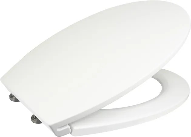 Mereo, Samozavírací WC sedátko slim, duroplast, bílé, s odnímatelnými panty CLICK CSS114S