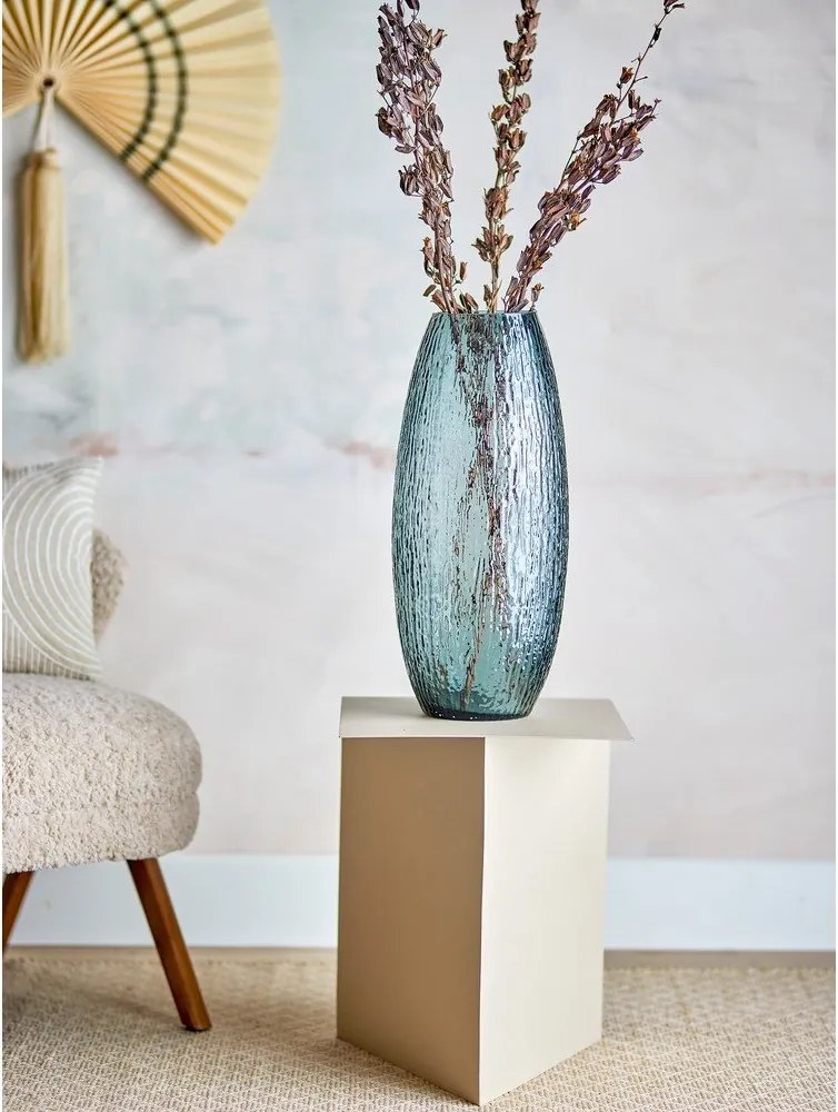 Šedá skleněná ručně vyrobená váza (výška 50 cm) Brock – Bloomingville