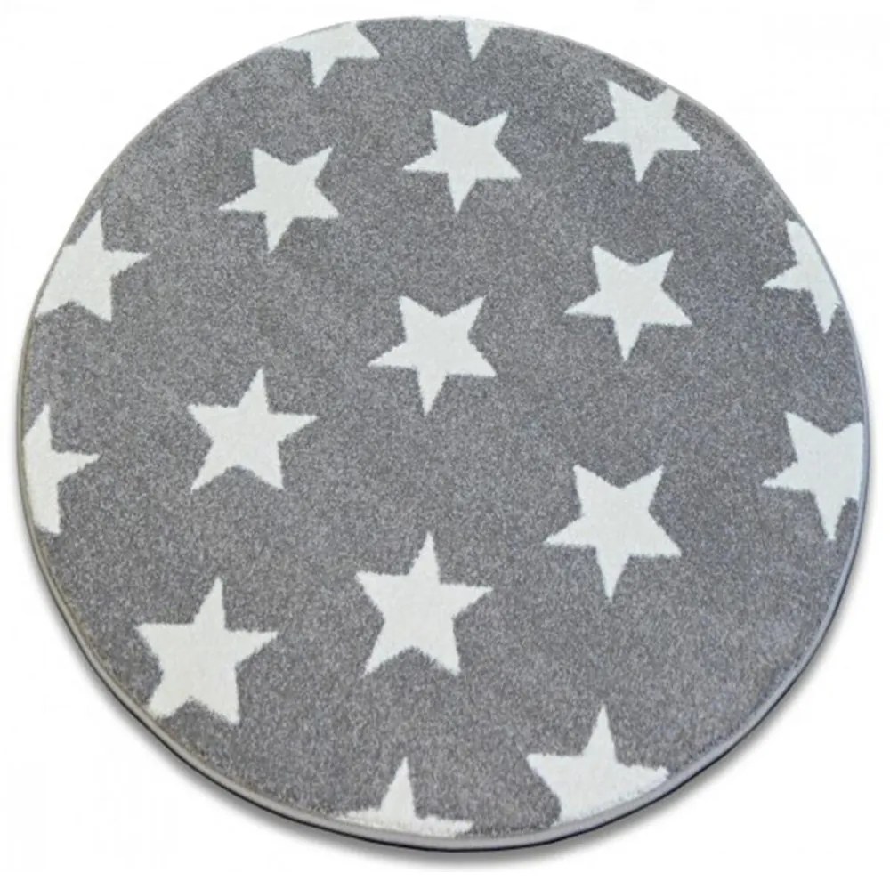 Kusový koberec Stars šedý kruh 120cm
