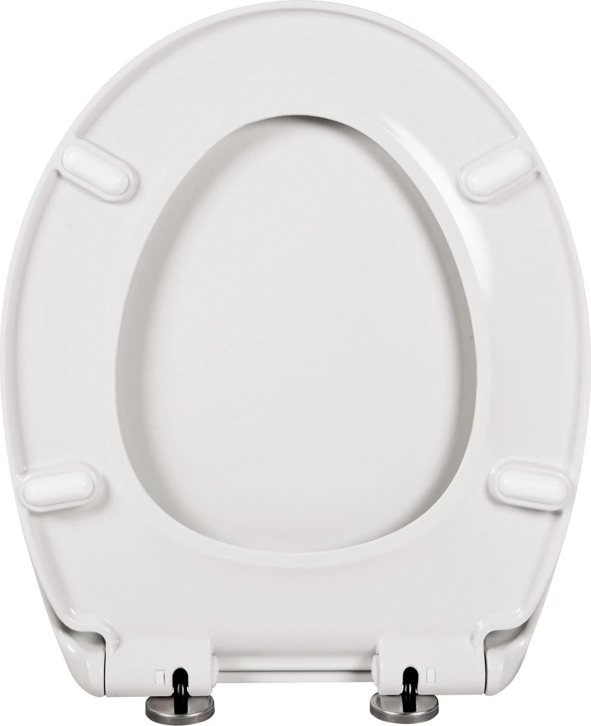 Gamma Sines, toaletní WC sedátko 418(467)x378mm, polypropylen, pomalé zavírání, bílá, GMA-D1