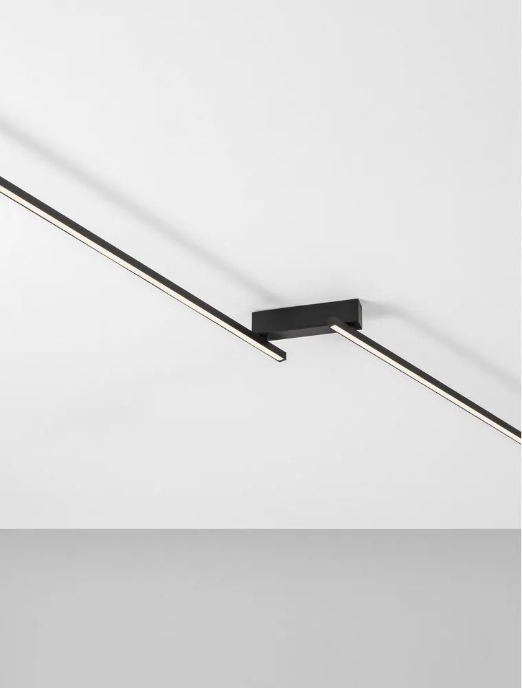 Matně černé hliníkové LED stmívatelné stropní svítidlo 4x309 cm Briana – Nova Luce