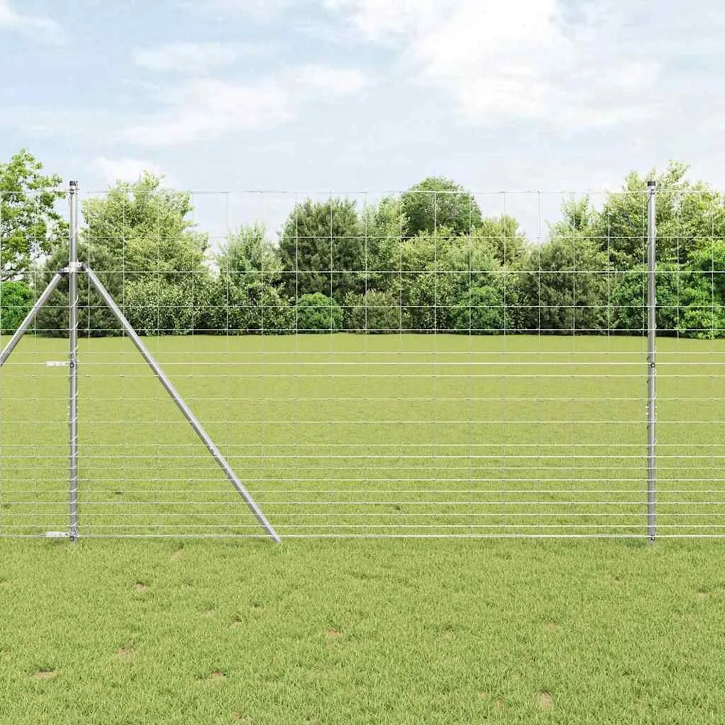 Svařované drátěné ploty s hroty 50 x 1,5 m Pozinkovaná ocel 3351465