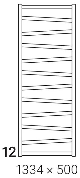 House Level Zet HLZE1330050MCB Radiátor kombinovaný, 50x133,4cm, metalická černá