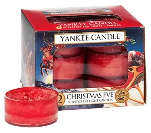 Sada 12 vonných svíček Yankee Candle Štědrý Večer, doba hoření 4 hodiny