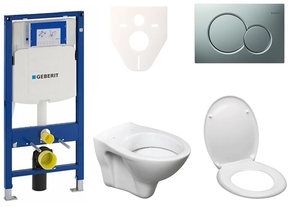 Cenově zvýhodněný závěsný WC set Geberit do lehkých stěn / předstěnová montáž+ WC S-Line S-line Pro 111.300.00.5ND3