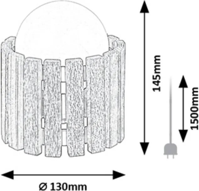 Rabalux NOXELLE stolní dřevěná lampa 74420