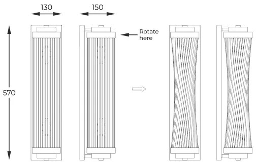 Zuma Line W0528-02M-F7AC - Nástěnné svítidlo SERGIO 2xE14/60W/230V zlatá