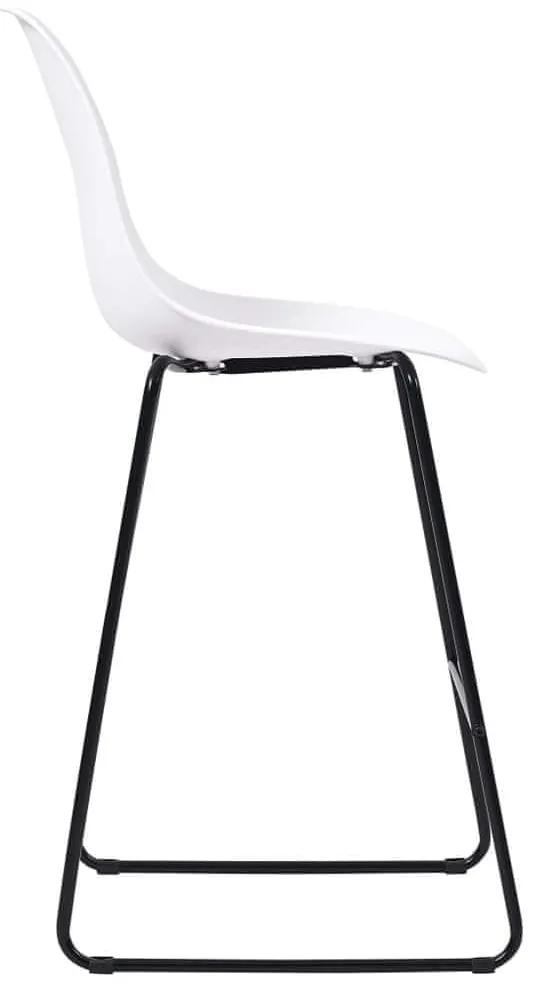Petromila Barové židle 6 ks bílé plast