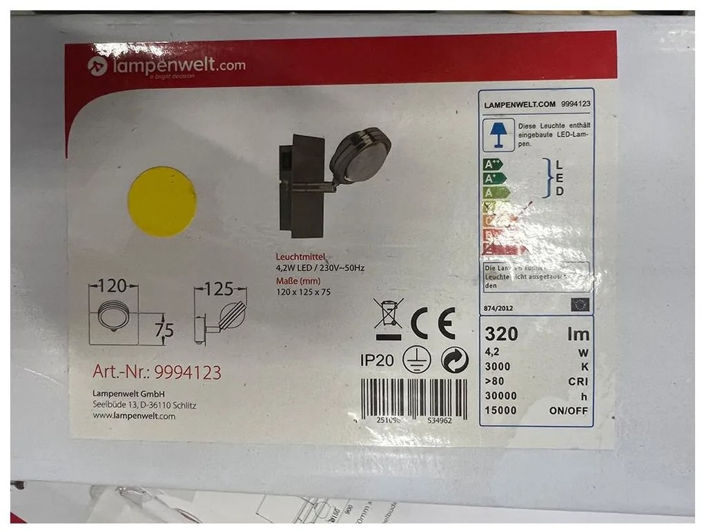 Lampenwelt - LED Nástěnné svítidlo PABLOS LED/4,2W/230V