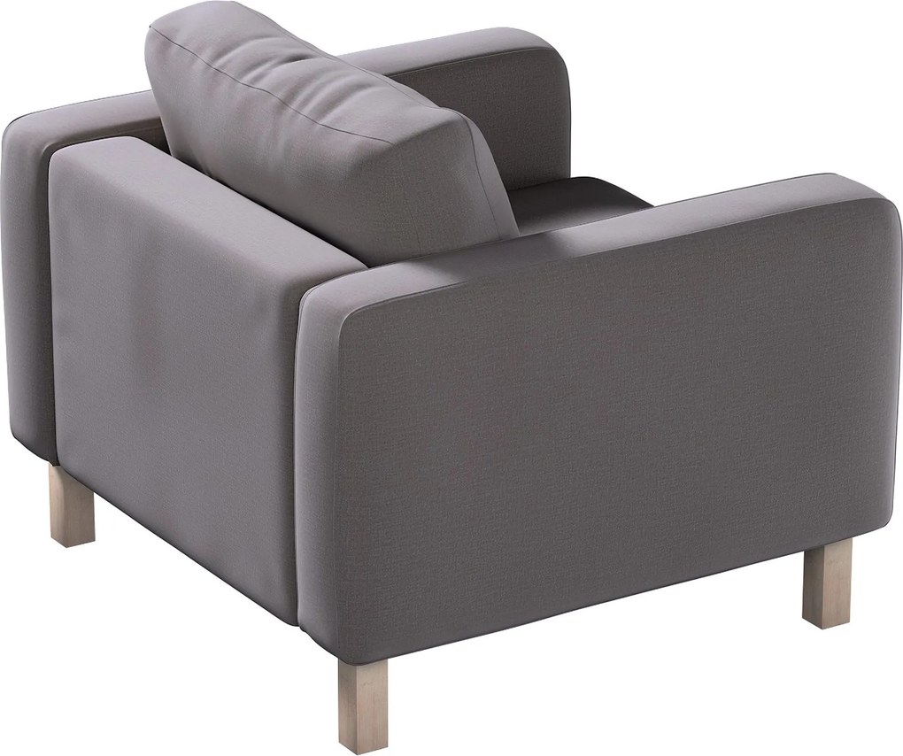 Potah na křeslo IKEA Karlstad, krátký barva hnědá látka sametová