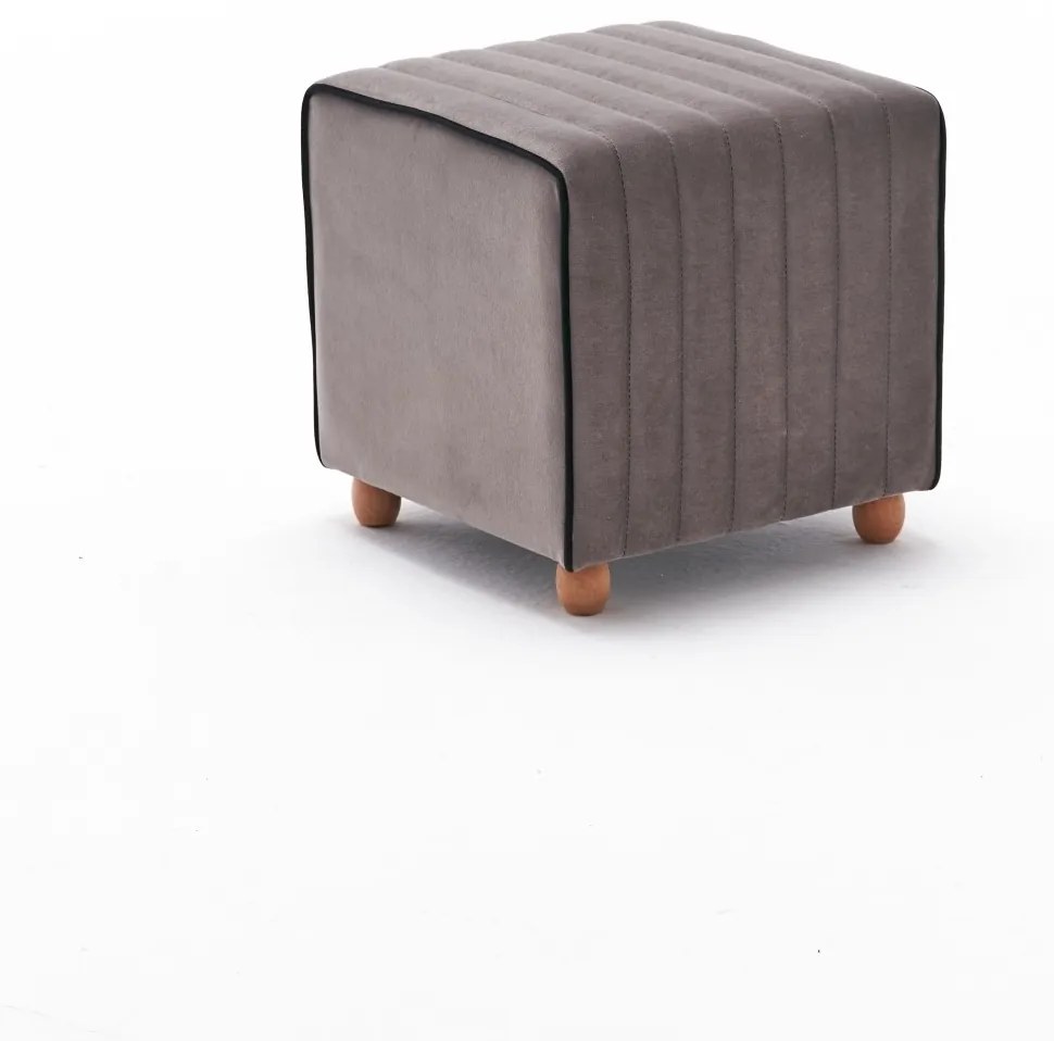 Atelier del Sofa Taburet Mona Puf - Grey, Šedá