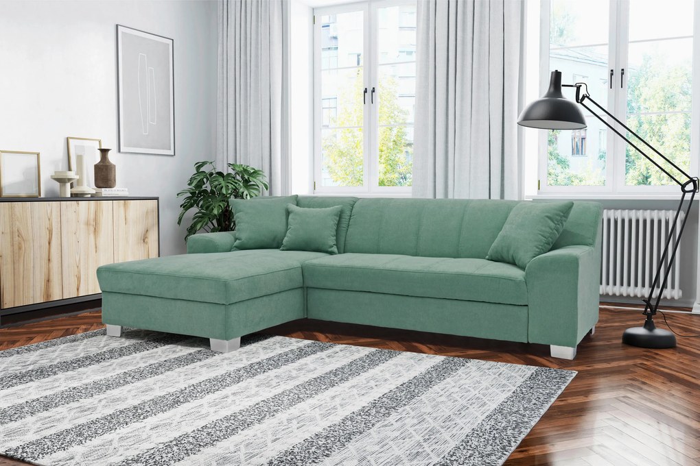 XXXLutz ROHOVÁ SEDAČKA, textil, mátově zelená MID.YOU - Sedací soupravy - 001776008306