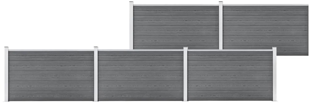 Zahradní plot WPC 872 x 106 cm šedý 3053250